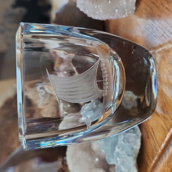 STROMBERG SWEDEN | Accents | Strombergshyttan Art Glass Viking Ship ...